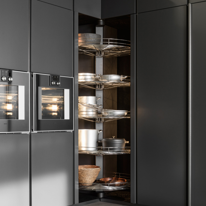 Revolving column - Corner Kitchen Pantry Cabinet - Dada