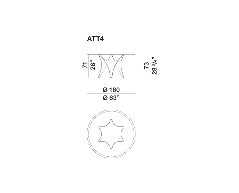 Italian design oval dining table - Arc - Molteni&C
