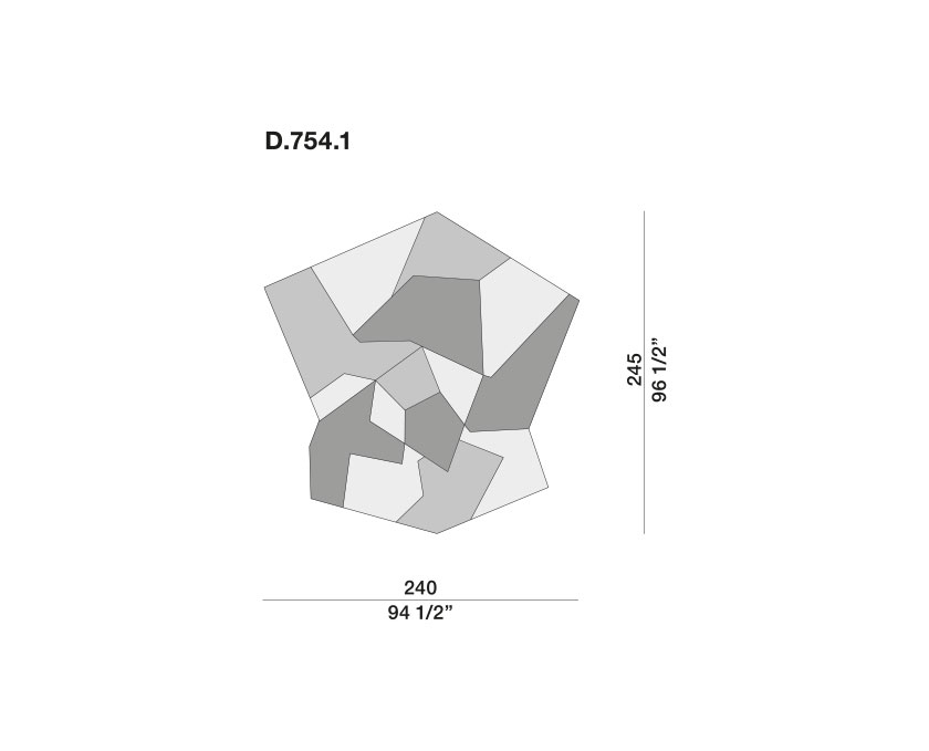 Modern pony hide rug - D.754.1 - Molteni&C