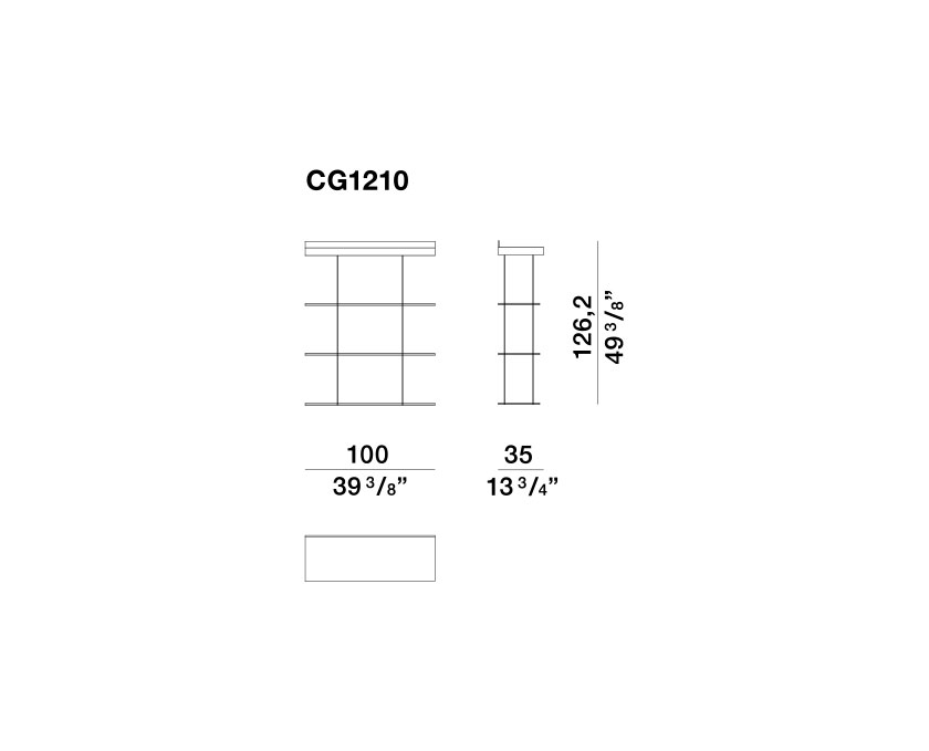 Libreria componibile da parete - Graduate - Molteni&C